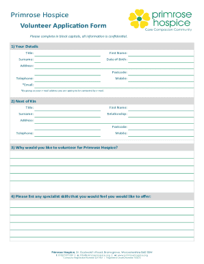 Fillable Online Request Volunteers Form Fax Email Print - pdfFiller