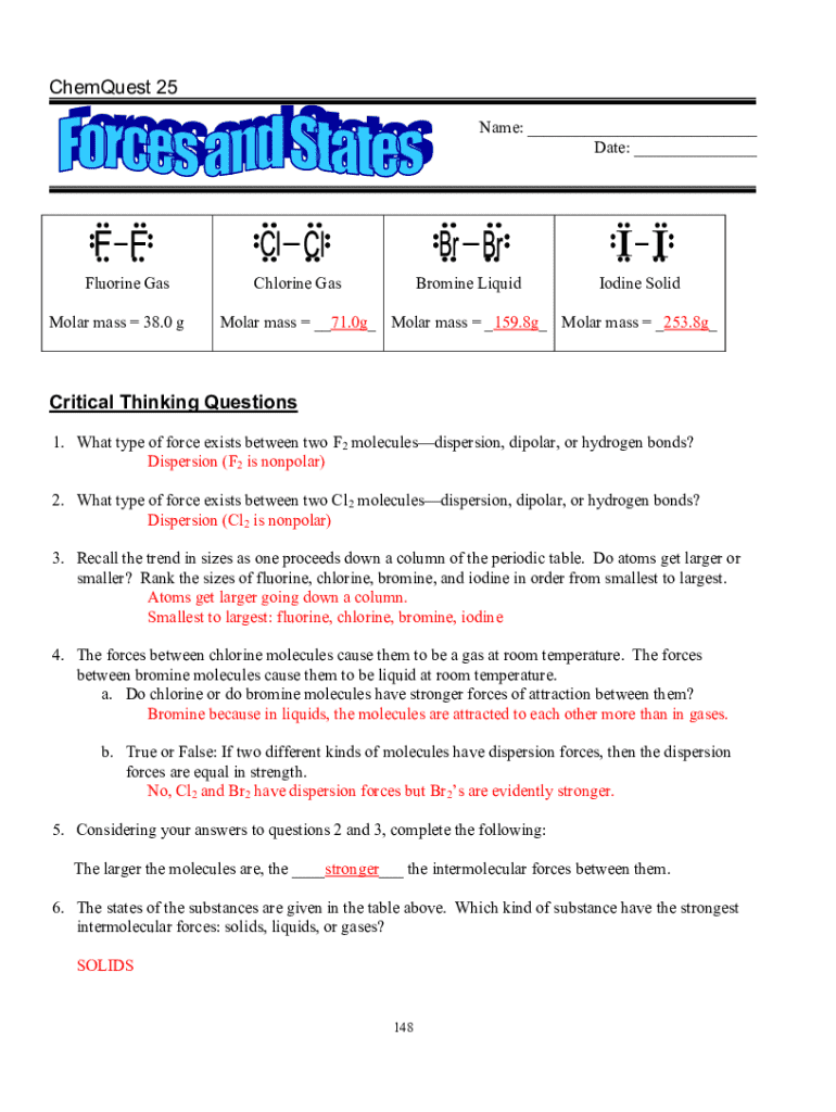 Fillable Online Sample Unit 5 for the Chemistry Inquiry Class Fax Email Print - pdfFiller