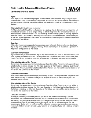 Fillable Online Ohio Health Advance Directives Forms Fax Email Print ...