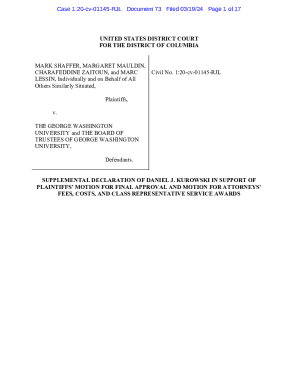 Fillable Online 2024-03-18 - Daniel J. Kurowski Declaration ISO ...