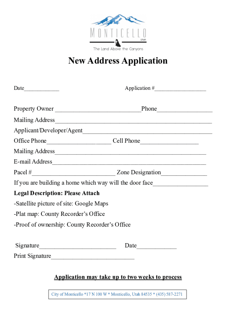 Fillable Online ADDRESS REQUEST (fee due) Fax Email Print - pdfFiller