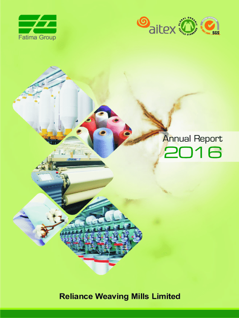 Fillable Online Reliance Weaving - Mills Limited - A Fatima Group ...