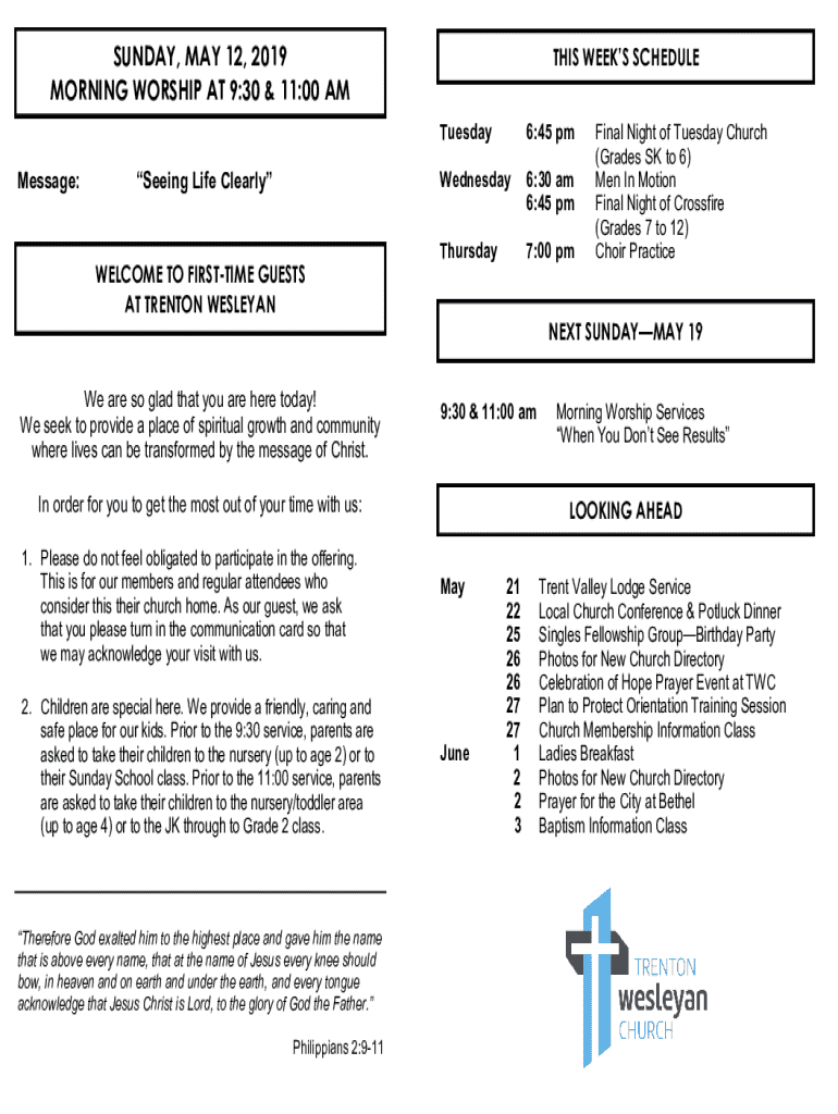 Fillable Online Plan Your Visit - Crossroads Community Church (Fishers) Fax Email Print - pdfFiller