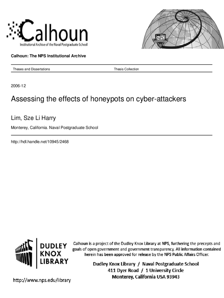 Fillable Online Assessing the effects of honeypots on cyber-attackers Fax Email Print - pdfFiller