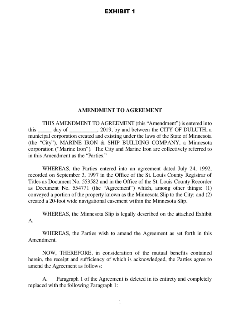 Fillable Online 19-0515R - Exhibit 1-Amendment and Deed Fax Email Print ...