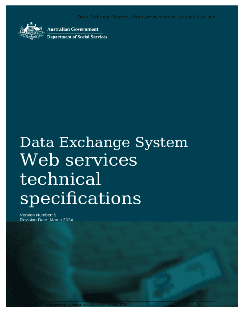 Data exchange standards, technical specifications, version ... - dex dss gov Doc Template ...