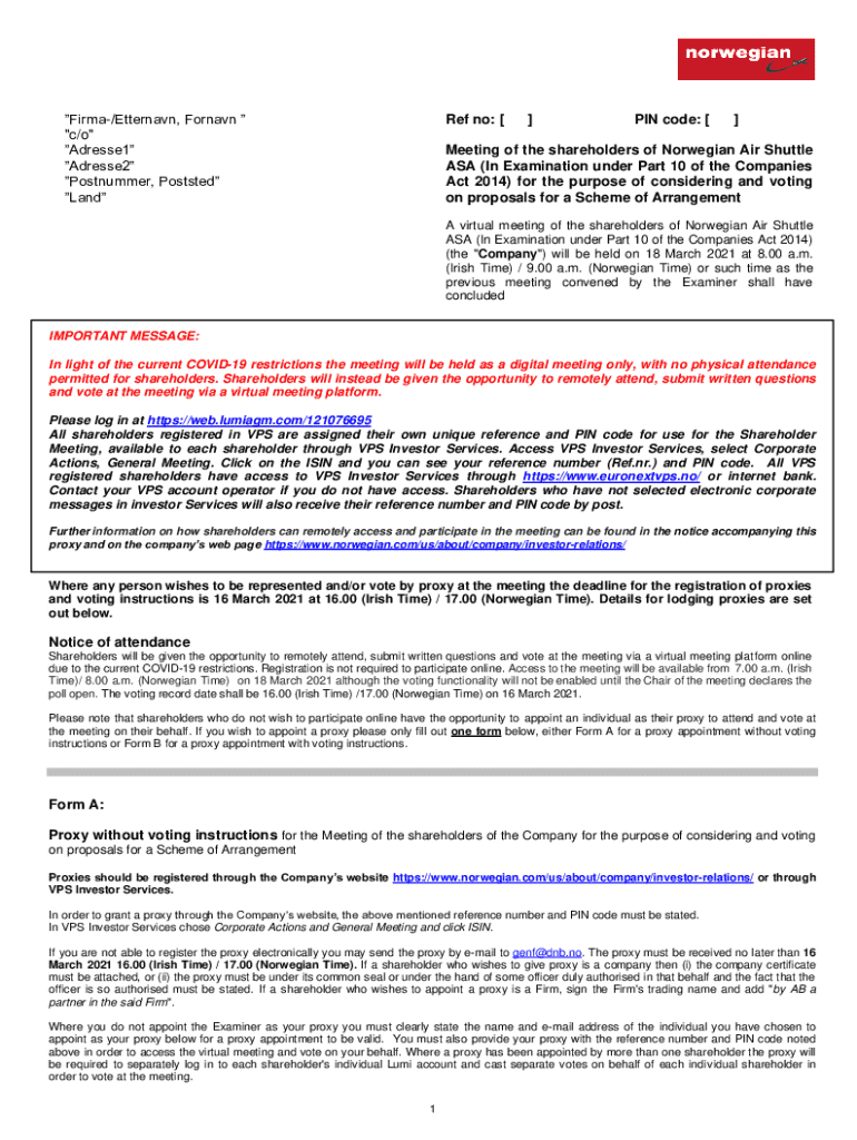 Fillable Online ASA (In Examination under Part 10 of the Companies Fax Email Print - pdfFiller