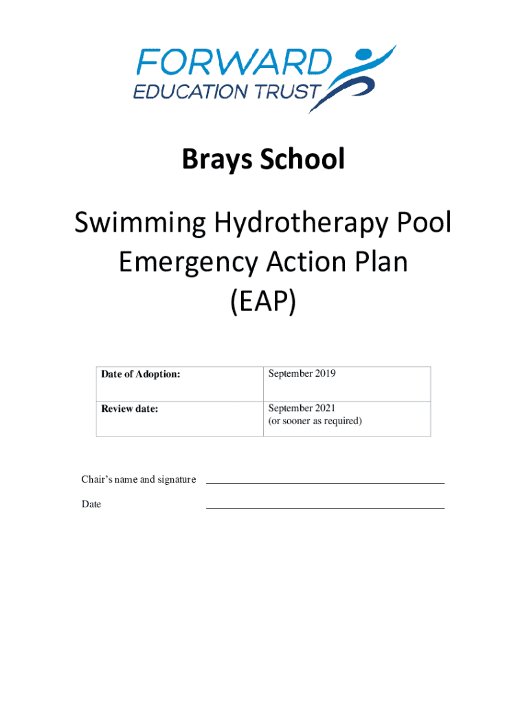Fillable Online Brays School Swimming Hydrotherapy Pool Normal Action ...