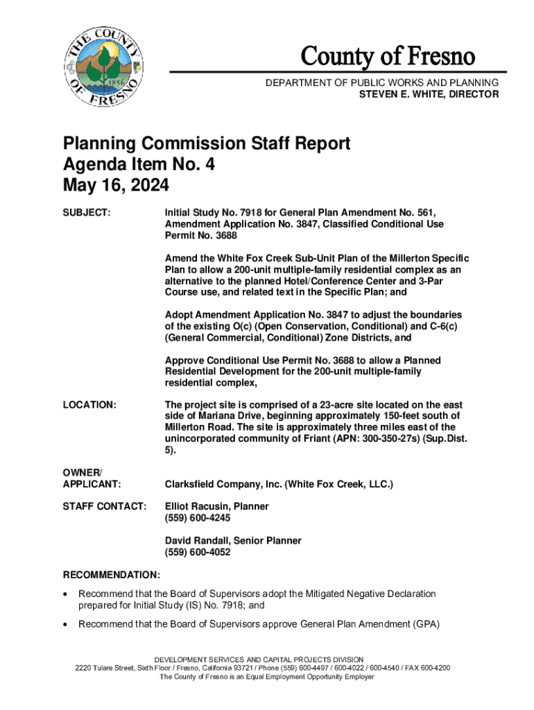 Fillable Online Planning Commission Staff Report Agenda Item No. 4 May ...