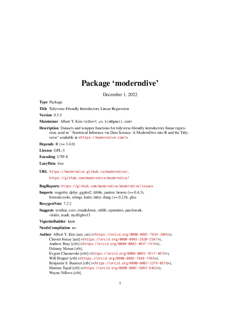 Fillable Online Take a moderndive into introductory linear regression ...