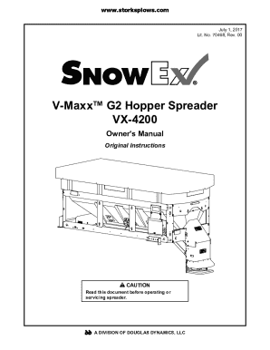 Fillable Online OM V-Maxx G2 Hopper Spreader 4.2 #VX-4200 Fax Email ...