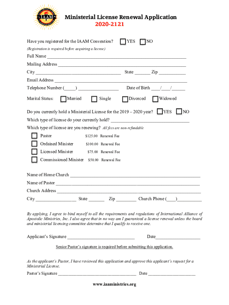 Fillable Online How To JoinInternational Ministerial Association, Inc. Fax Email Print - pdfFiller