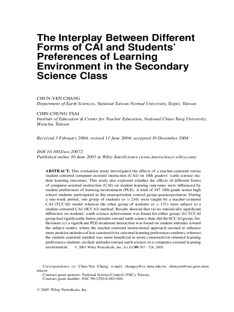 Fillable Online The interplay between different forms of CAI and ...