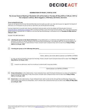 Fillable Online proxy-and-postal-vote-form-agm-2024. ... Fax Email Print - pdfFiller