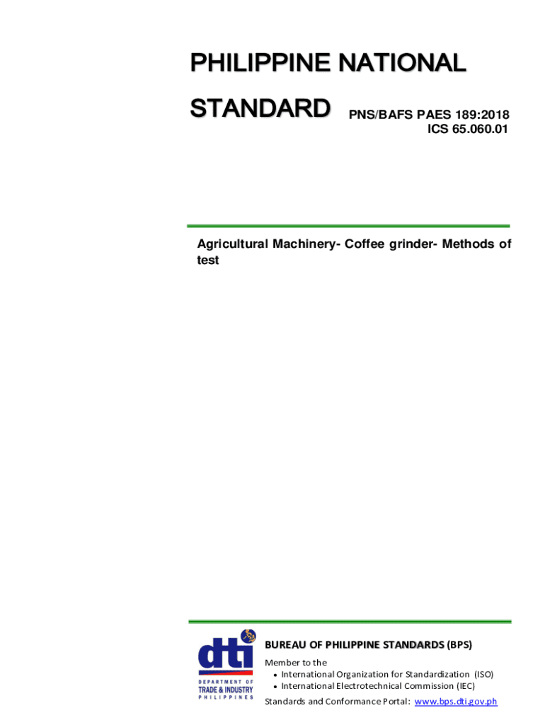 Fillable Online Bureau of Philippine Standards (DTI-BPS) - BPS S&C ...