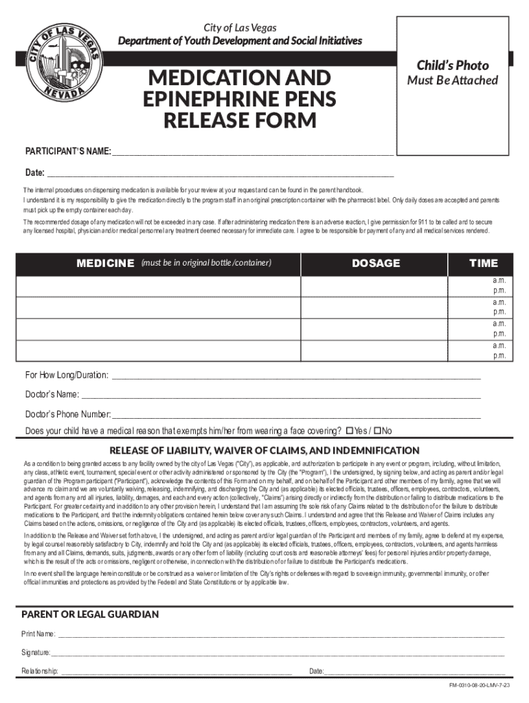 Fillable Online Epi-pen Medication Authorization and Care Plan for Child ... Fax Email Print ...