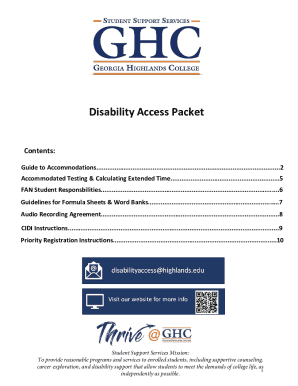Fillable Online Disability Access Packet Fax Email Print - pdfFiller