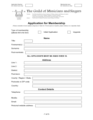 Fillable Online The Guild of Musicians and Singers Fax Email Print ...