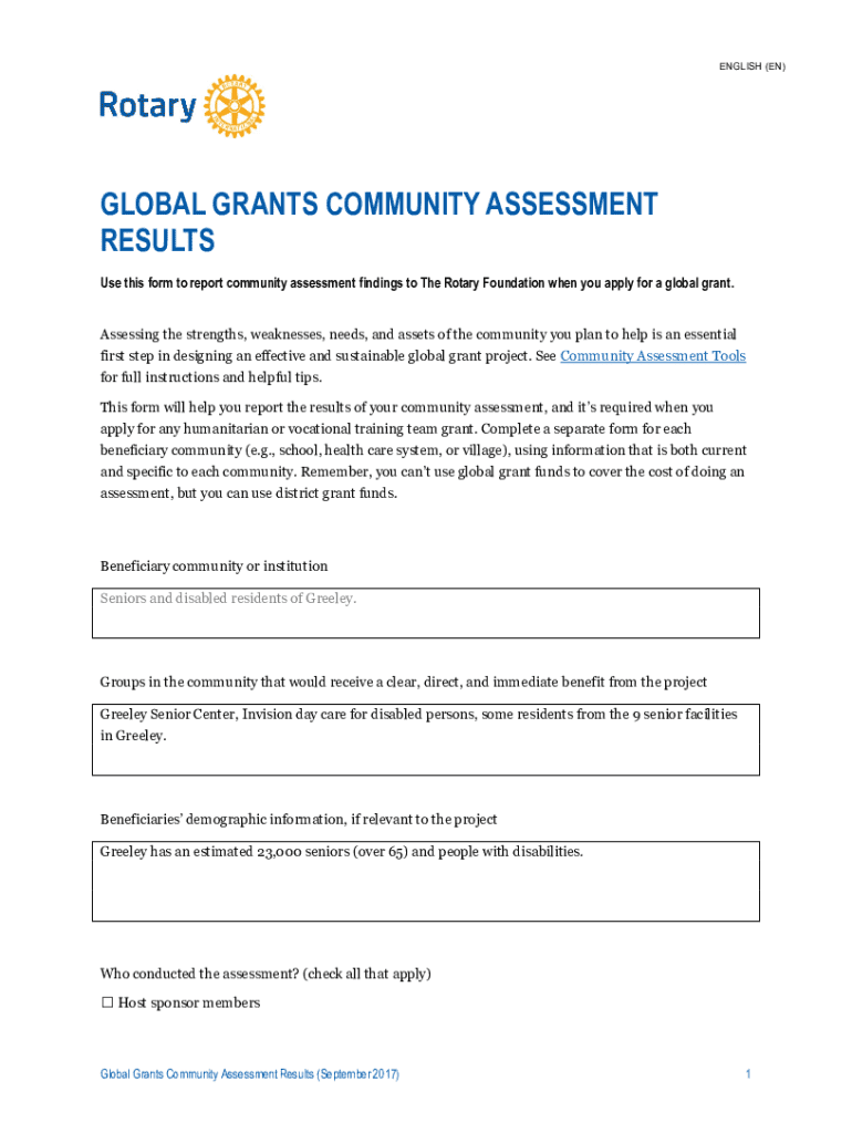 Fillable Online Community Assessment Form - Seniors Fax Email Print ...
