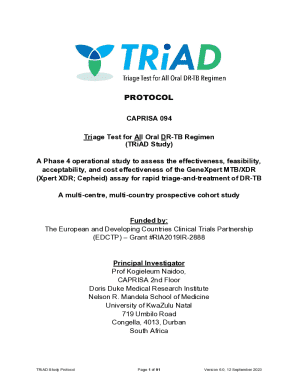 Fillable Online Triage Test for All Oral DR-TB Regimen (TRiAD Study ...