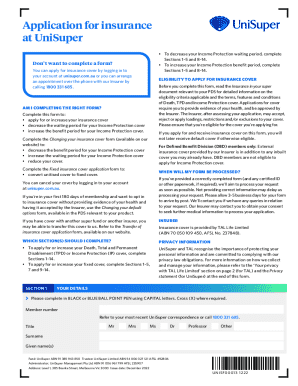 Fillable Online Insurance in your super - ACS SFT transferred with ...