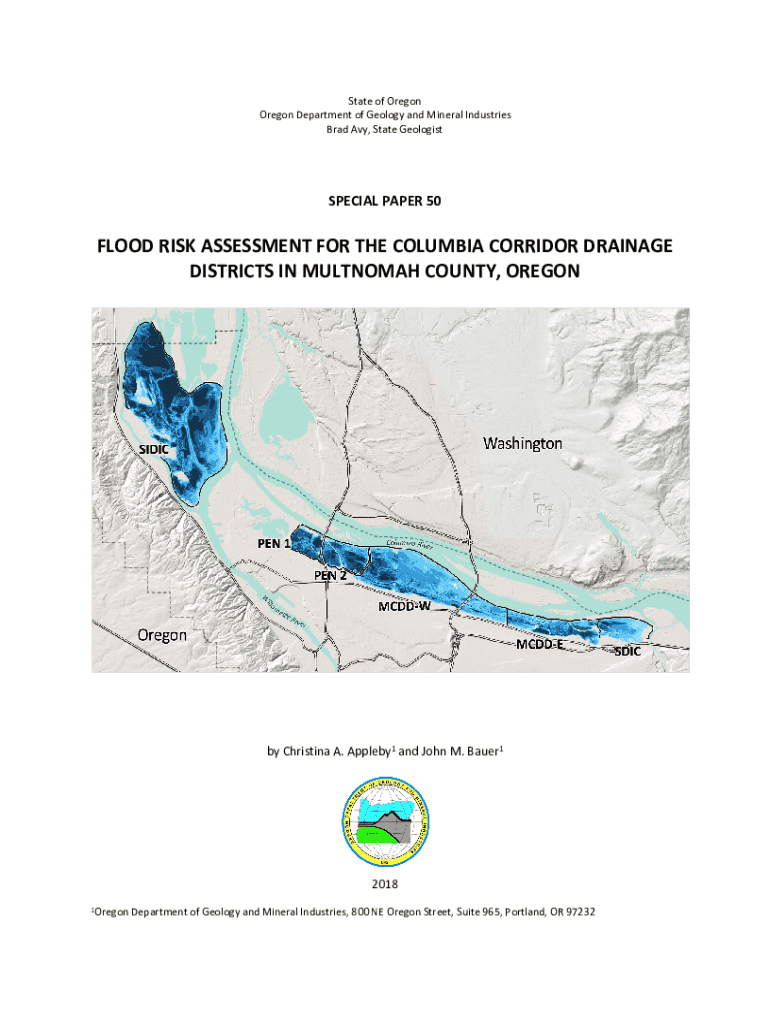 Fillable Online DOGAMI Special Paper 50, Flood Risk Assessment for the ...