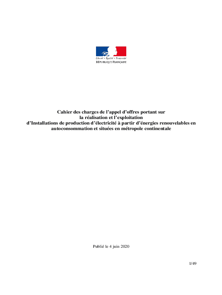 Remplissable En Ligne Cahier des charges du 2e appel d'offres - Guichet ...