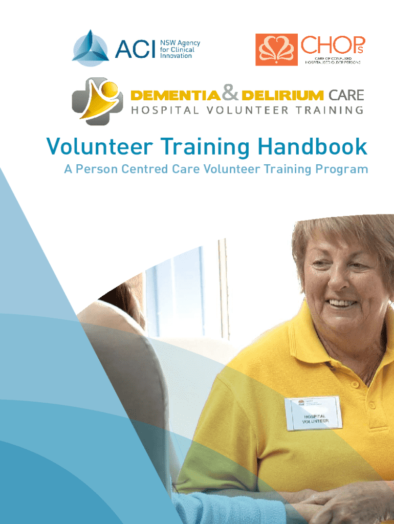Fillable Online A person centred care volunteer training handbook Fax ...
