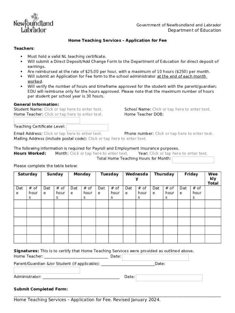 Application for Fee (Word) Doc Template | pdfFiller