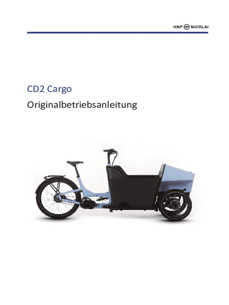 Ausfüllbar Online HNF-NICOLAI CD2 Cargofirst look at the cargo bike ...