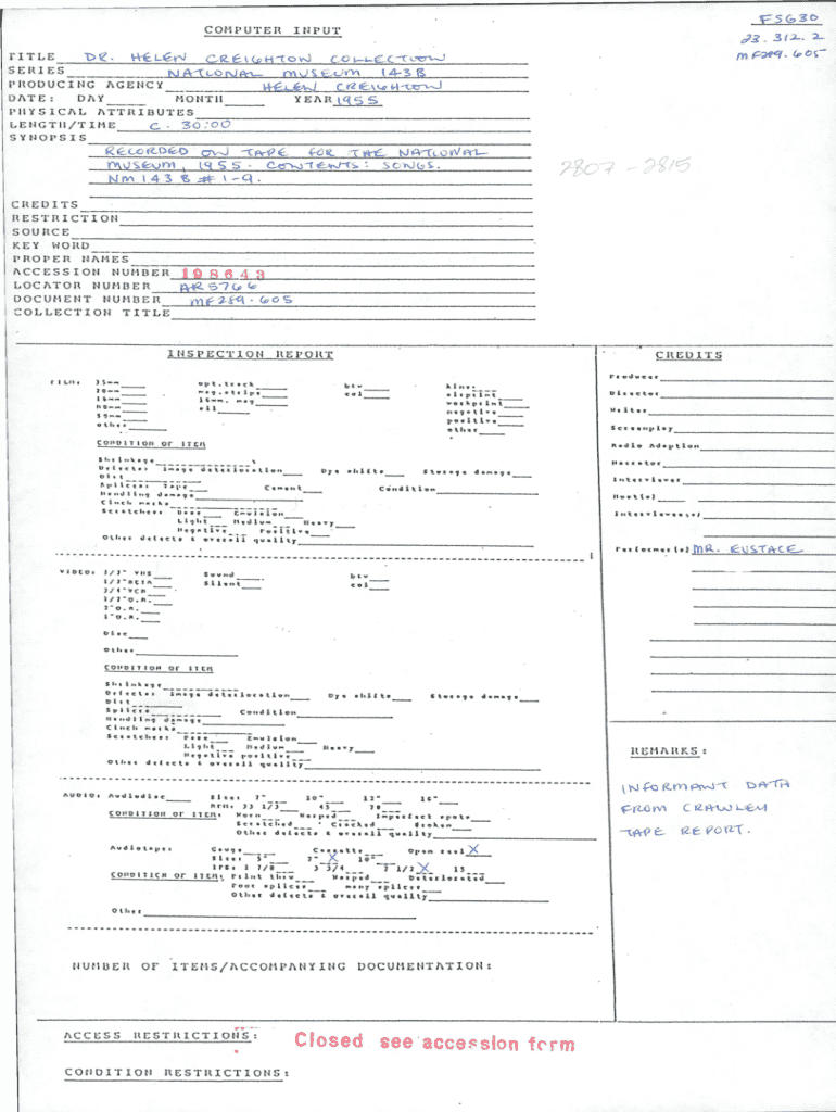 Fillable Online archives novascotia Closed see accession form Fax Email ...
