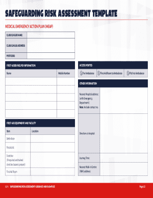 Fillable Online 1.9 - safeguarding risk assessment: guidance and ...