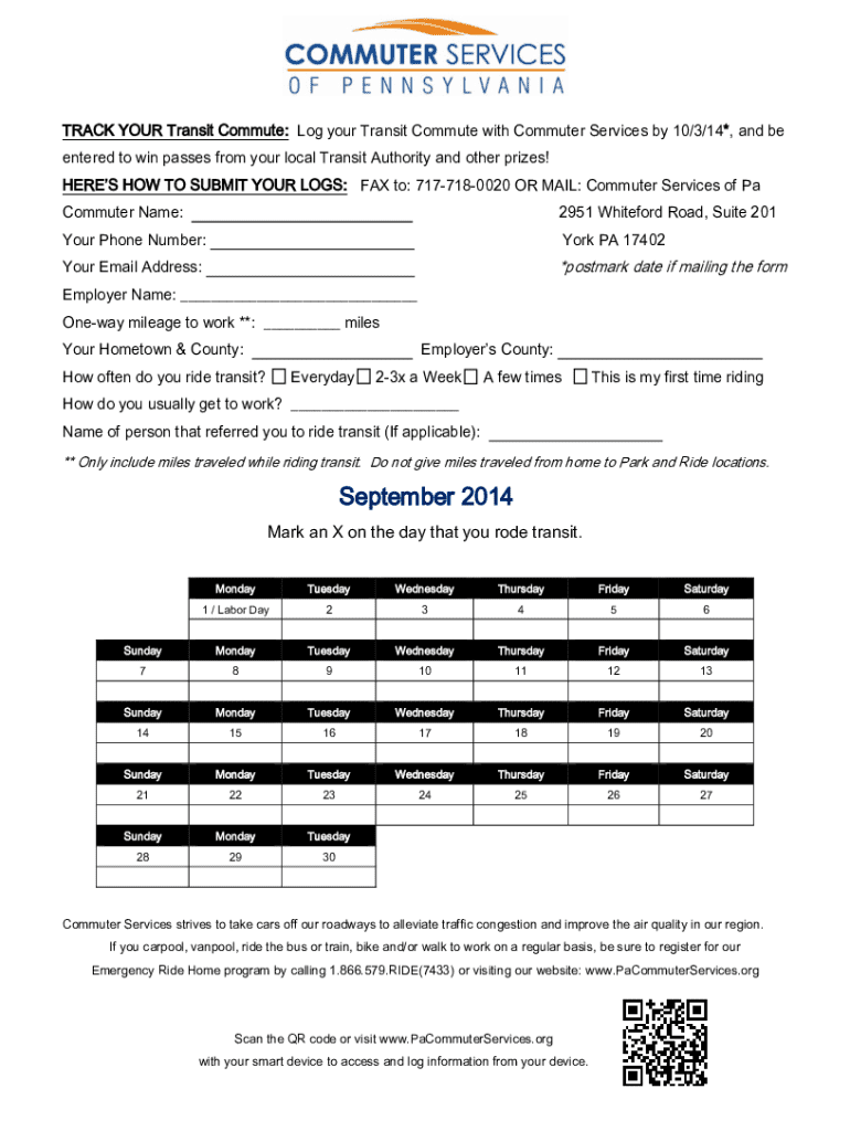 Fillable Online Commuter Services Kicks Off 4 Annual 'Try Transit ...