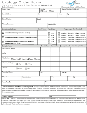Fillable Online urology supply order form - Grove Medical Fax Email ...