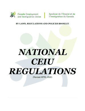 Fillable Online Regional Bylaws - CEIU National Capital Region Fax ...