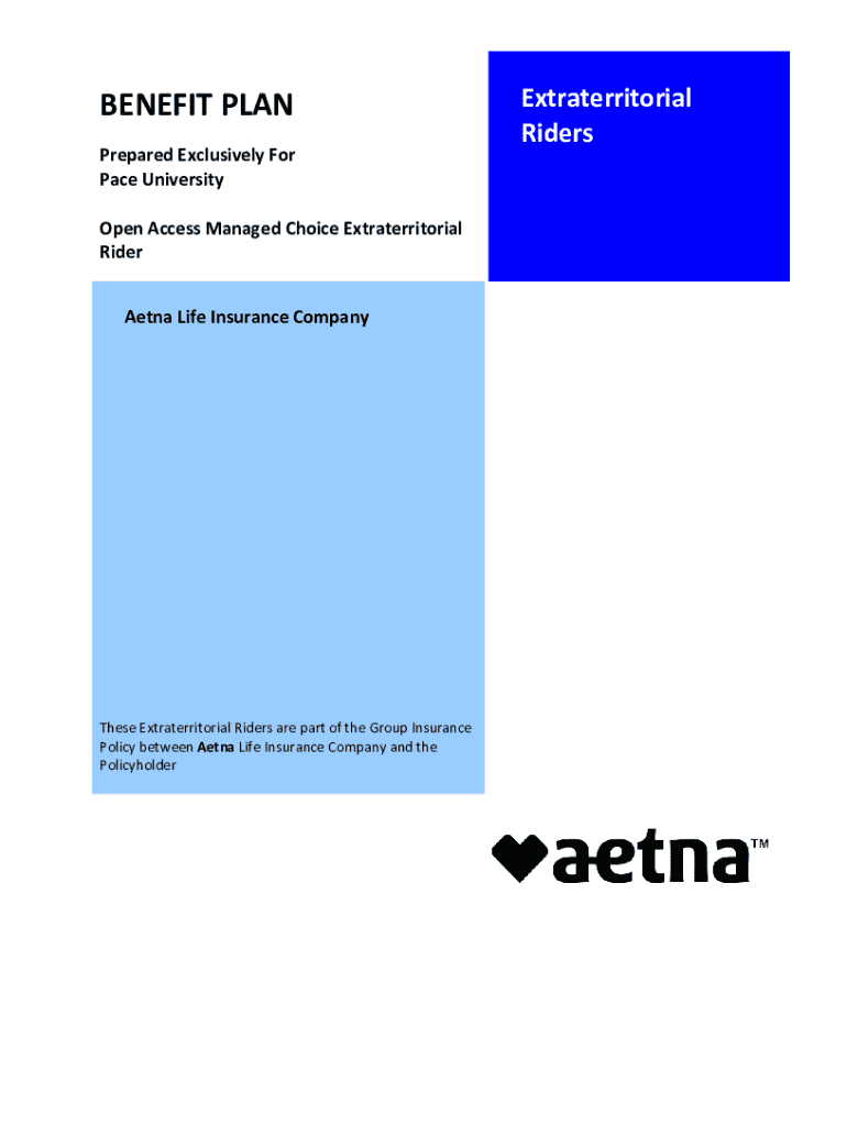 Fillable Online plan design & benefits provided by aetna life insurance ...