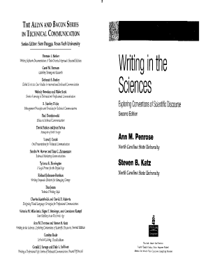 Fillable Online Writing in the Sciences Fax Email Print - pdfFiller