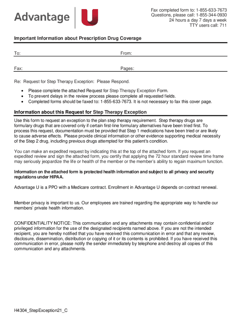 Fillable Online Use this form to request an exception to the plan step ...