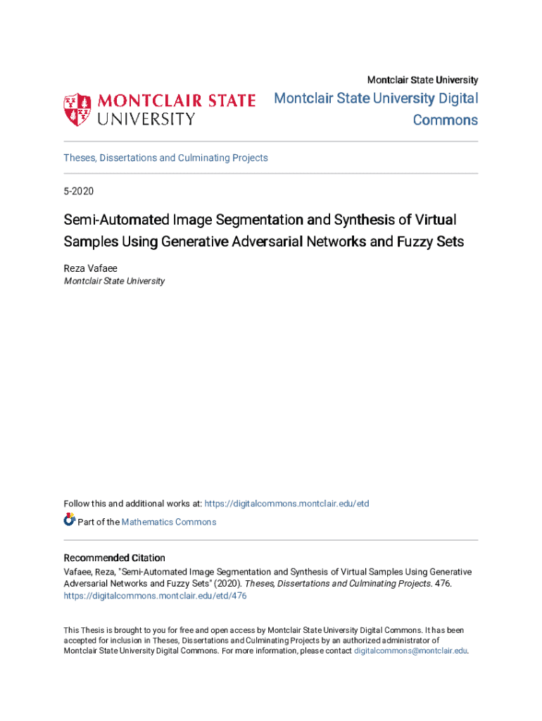 Fillable Online Semi-Automated Image Segmentation and Synthesis of Virtual Samples Using ...