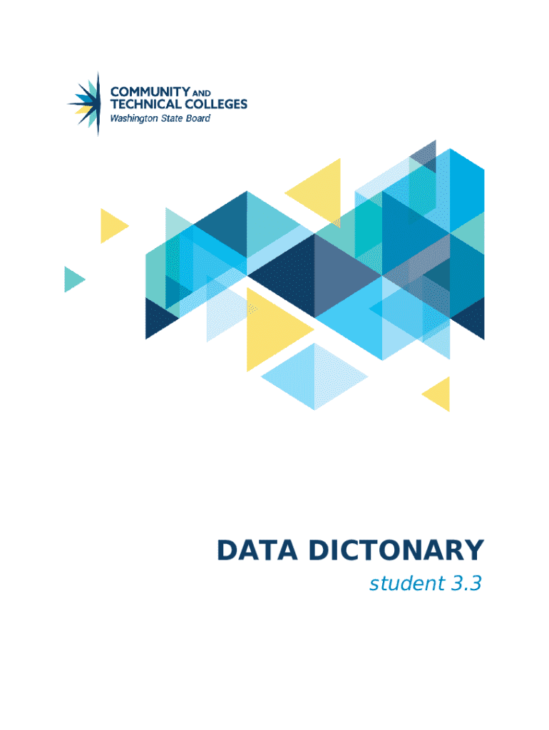 Student Data Dictionary. YOUR TITLE - Grant / Fiscal Guidelines Doc Template | pdfFiller