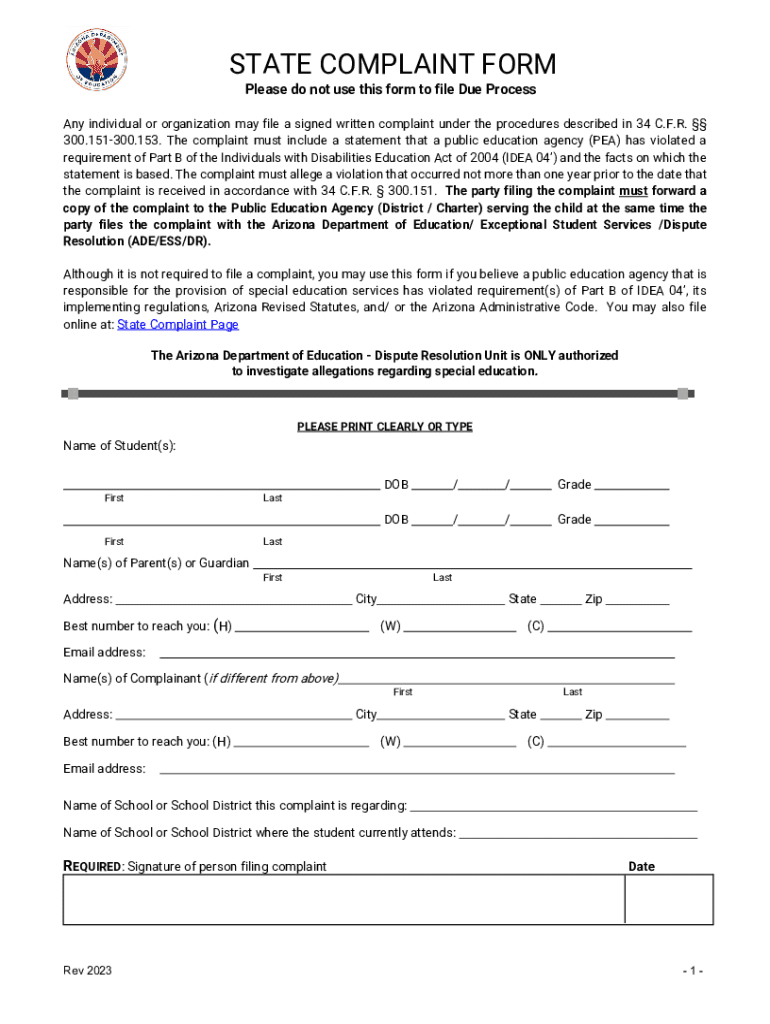 Fillable Online Sample New York State Complaint Form Fax Email Print ...