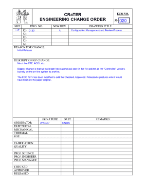Fillable Online snebulos mit Engineering Changes--Class I vs. Class II ...