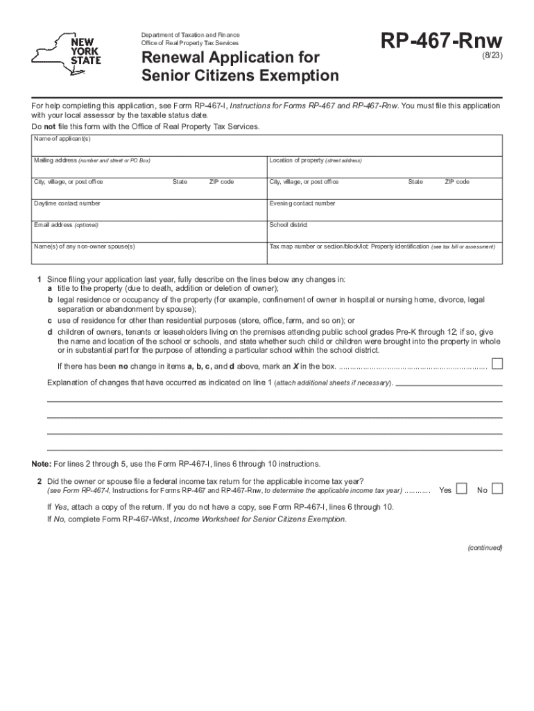 Fillable Online Town of Rochester, NY Senior Citizens Tax Exemption Fax Email Print - pdfFiller