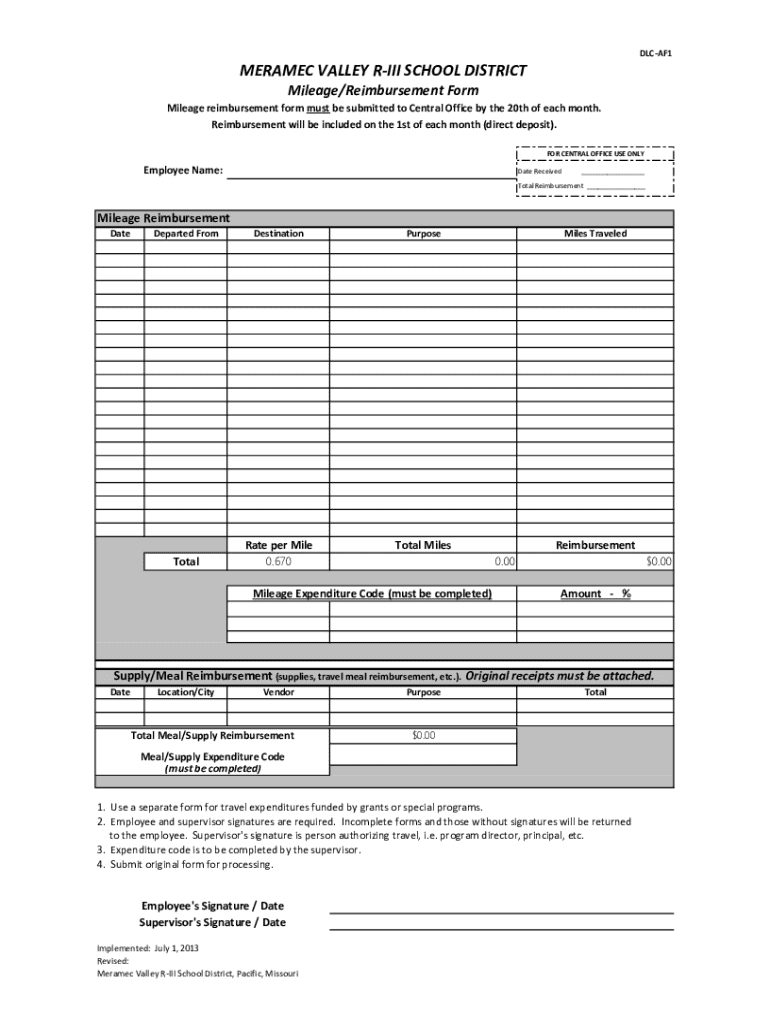 Fillable Online How to Complete Mileage Expense Request Form Fax Email ...