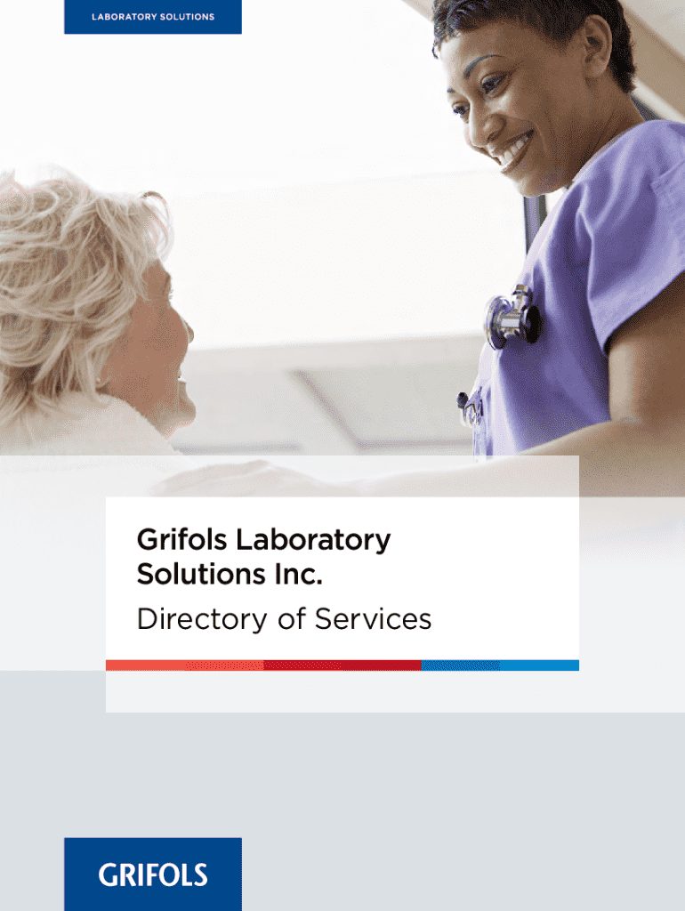 Fillable Online Grifols Laboratory Solutions Inc. Directory of Services ...