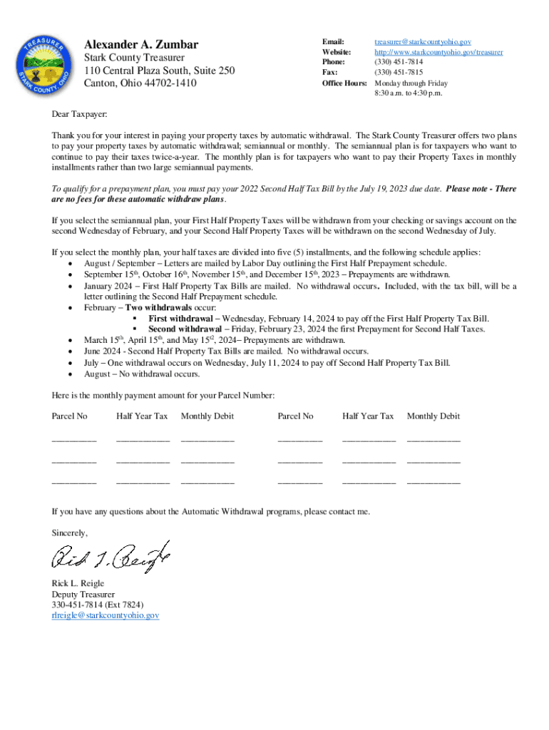 Fillable Online Stark County Treasurer - ADDRESS CHANGE FORM Fax Email Print - pdfFiller