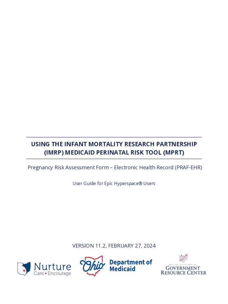 Fillable Online Pregnancy Risk Assessment - Ohio Department of Medicaid ...