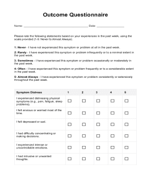 Fillable Online Outcome Questionnaire 45 (OQ-45.2) PDF. Here's a free ...