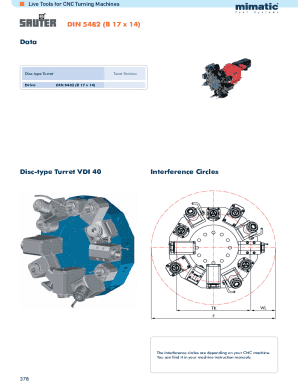 Fillable Online DIN 5482 (B 17 x 14) Data Disc-type Turret VDI 40 ...