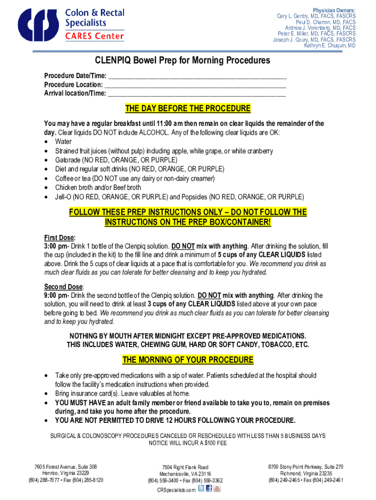 Fillable Online Cary L. Gentry, MD, FACS, FASCRS Fax Email Print - pdfFiller